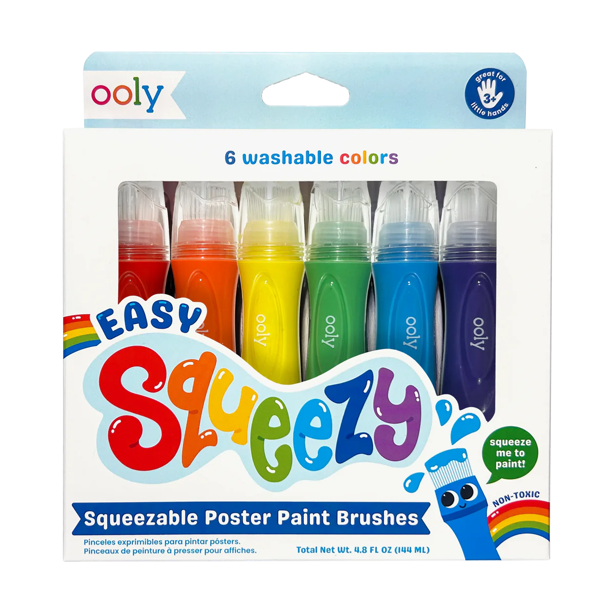 {Ooly} Easy Squeezy Squeezable Poster Paint Brushes :: Set of 6 ...