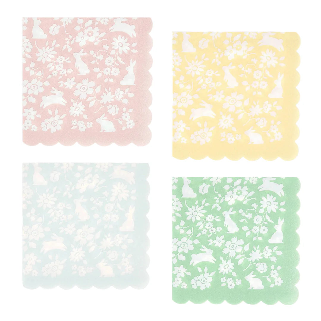 {Meri Meri} Paper Napkins :: Ditsy Bunny :: Small :: Pack of 16 ...