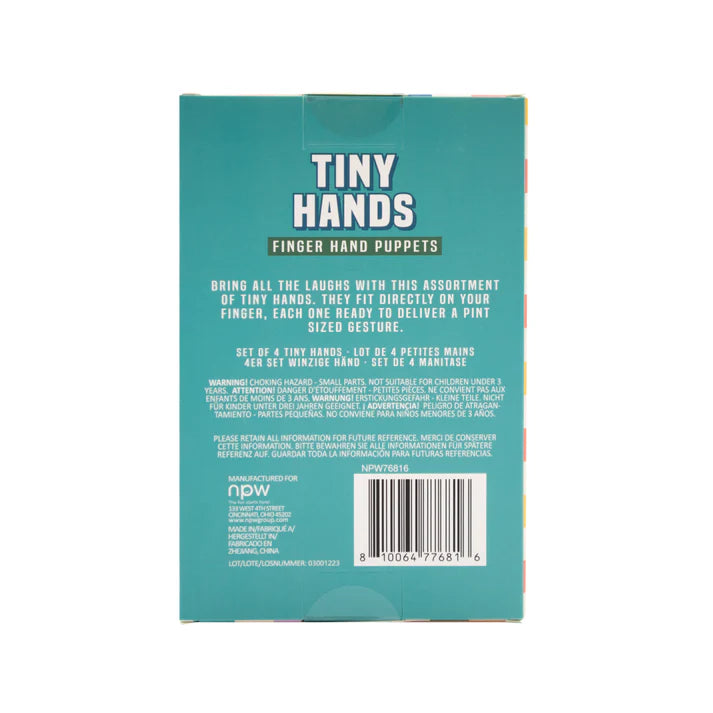 {NPW Group} Tiny Hands Assorted Finger Puppet :: Set of 4 – Ellington ...