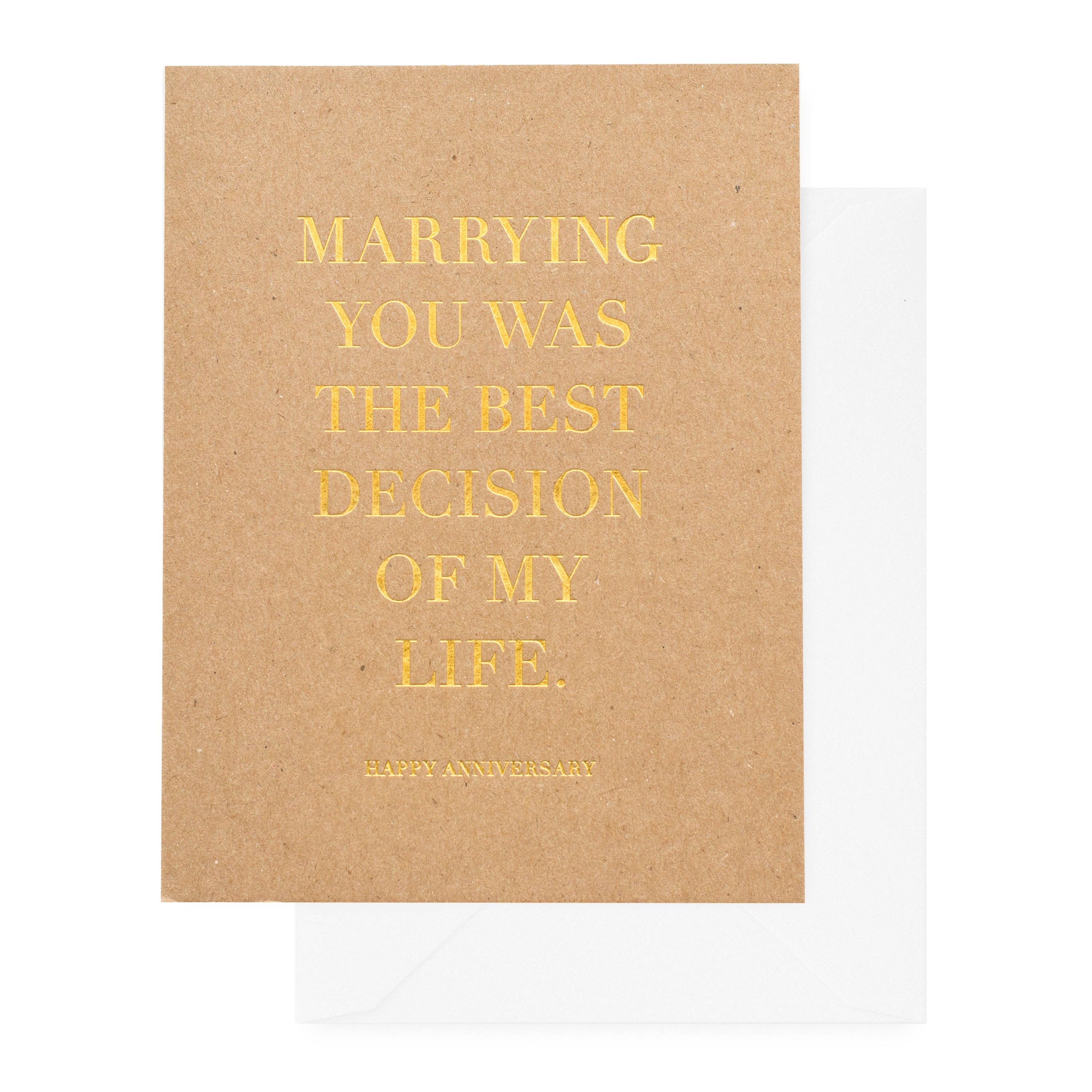 {Sugar Paper} Best Decision of My Life Card – Ellington & French